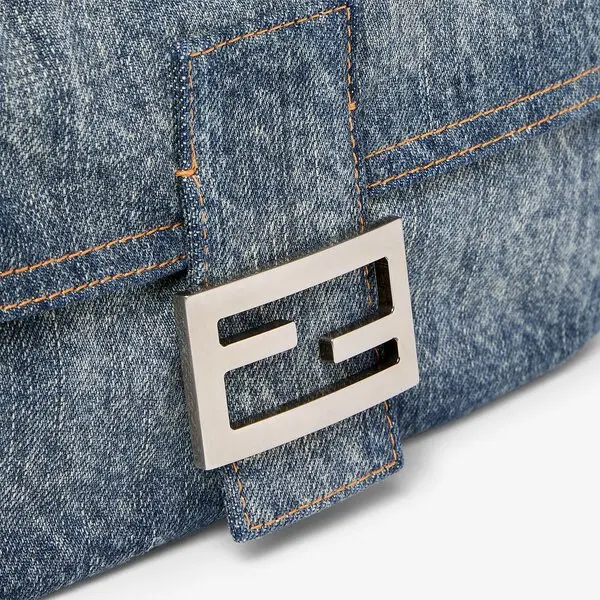 Fendi Baguette® 26424 Light Blue Denim Bag